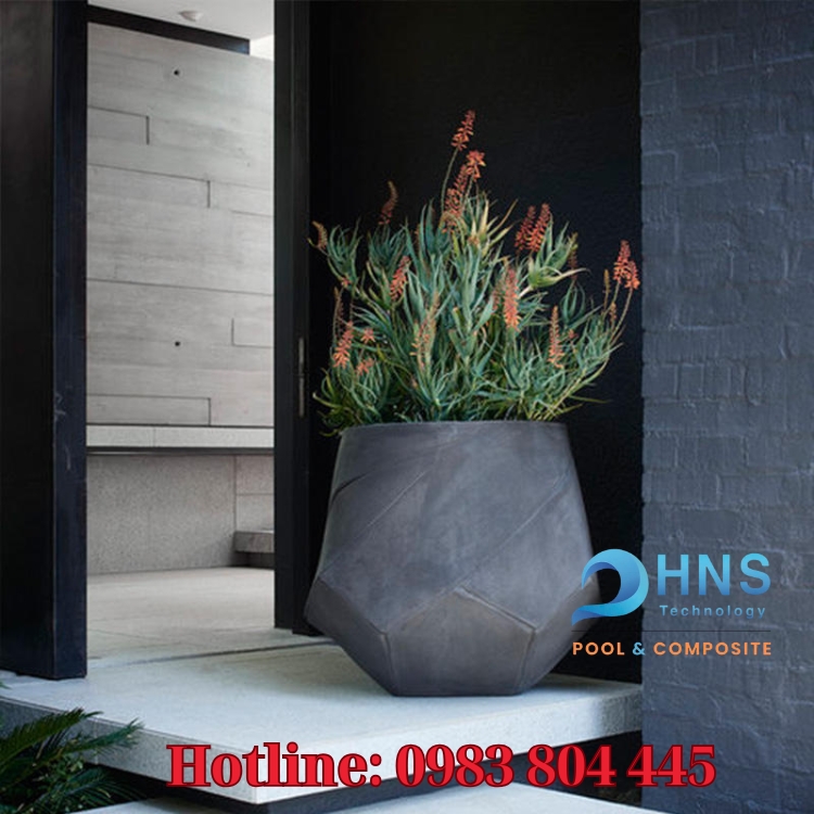 CHẬU HOA LỚN SANG TRỌNG BẰNG SỢI THỦY TINH COMPOSITE